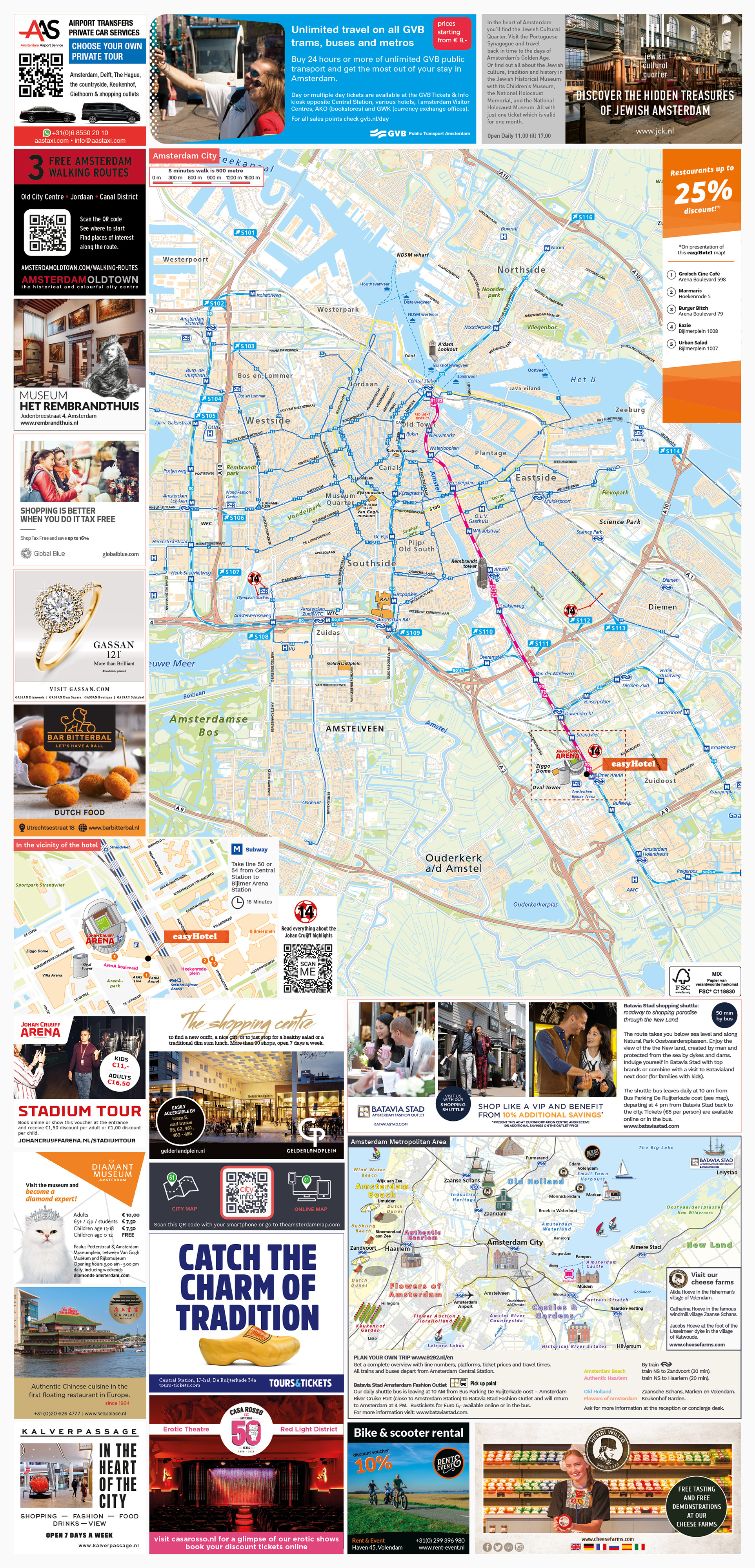 Gratis hotel city maps Amsterdam